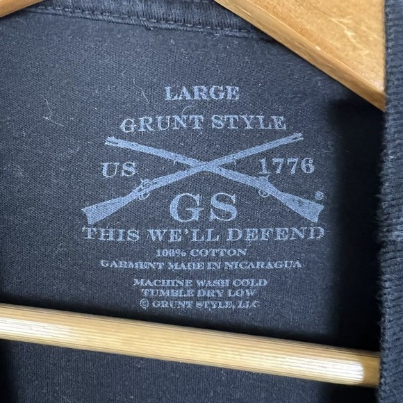 Grunt Style | Shirts | Grunt Style Mens Black American Flag Skull Shirt ...